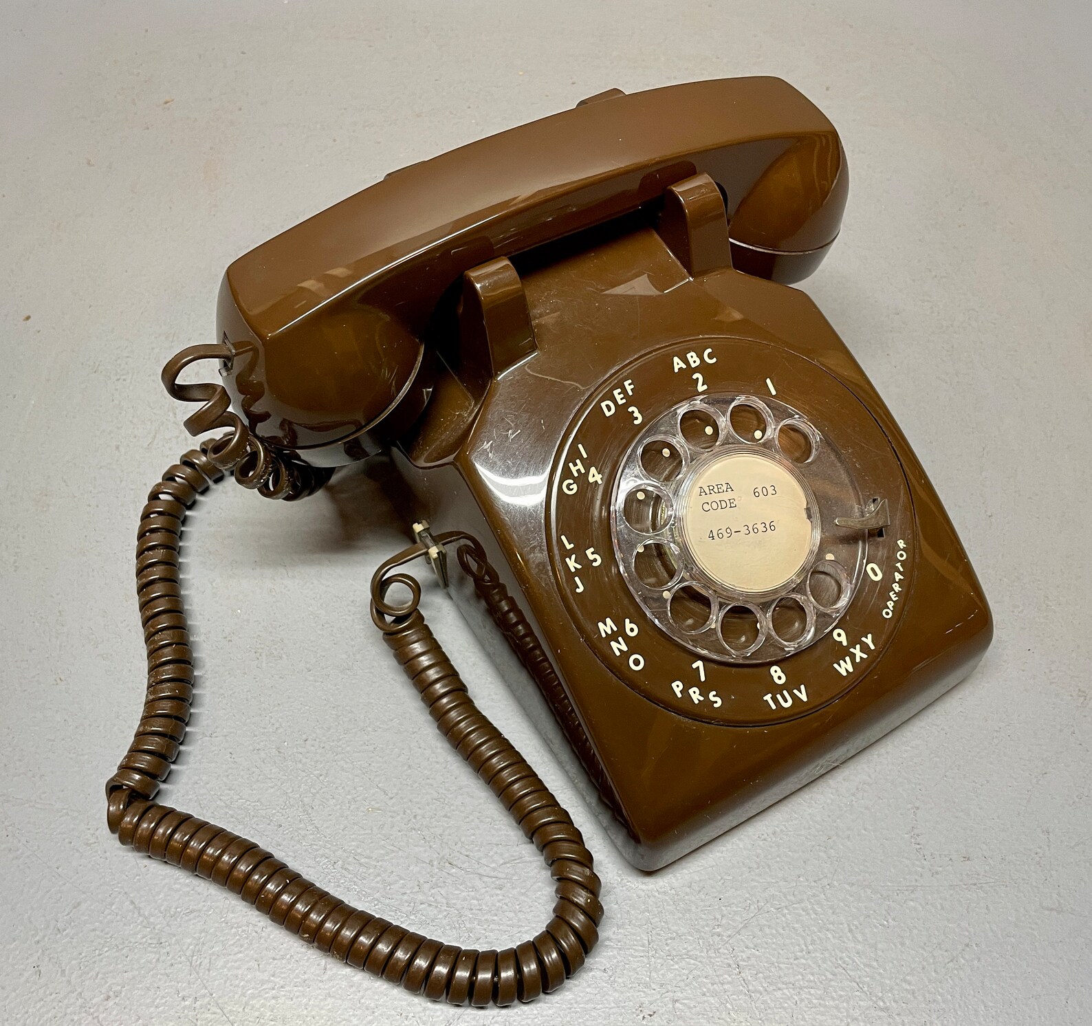 Vintage Brown Telephone Brown Rotary Dial Telephone Vintage - Etsy