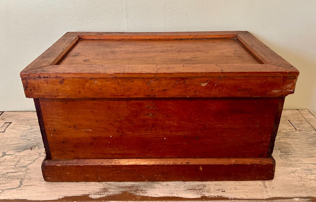 Primitive Chest, Storage Chest, Tool Chest, Tool Box, Vintage Wood ...
