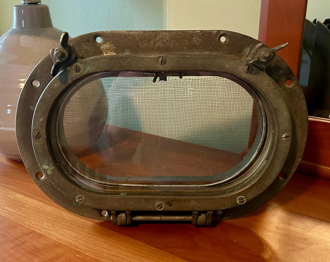 Vintage Ship Porthole, Porthole Window, Vintage Porthole, Brass ...