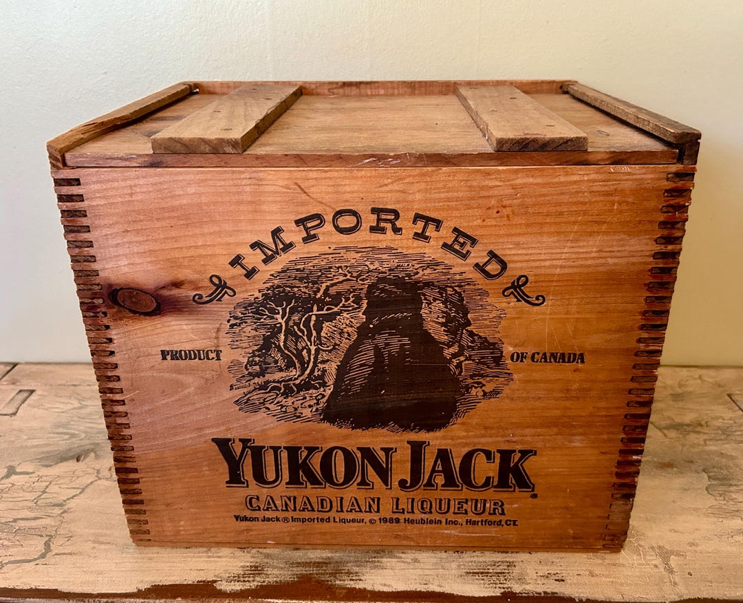 Vintage Yukon Jack Box, Yukon Jack, Whisky Crate, Vintage Whiskey Crate ...