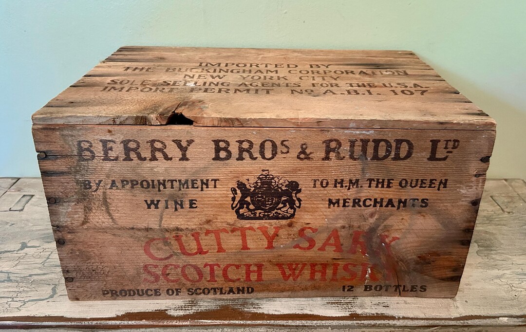 Berry Brothers & Rudd, Berry Bros and Rudd Crate, Whisky Crate, Wood ...