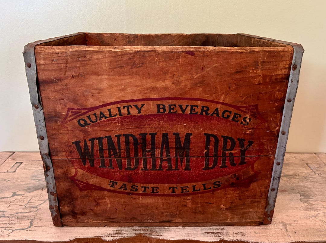 Windham, Windham Dry, Vintage Windham Dry Crate, Wooden Crate, Wet Bar ...