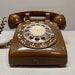 Vintage Brown Telephone, Brown Rotary Dial Telephone, Vintage Phone ...