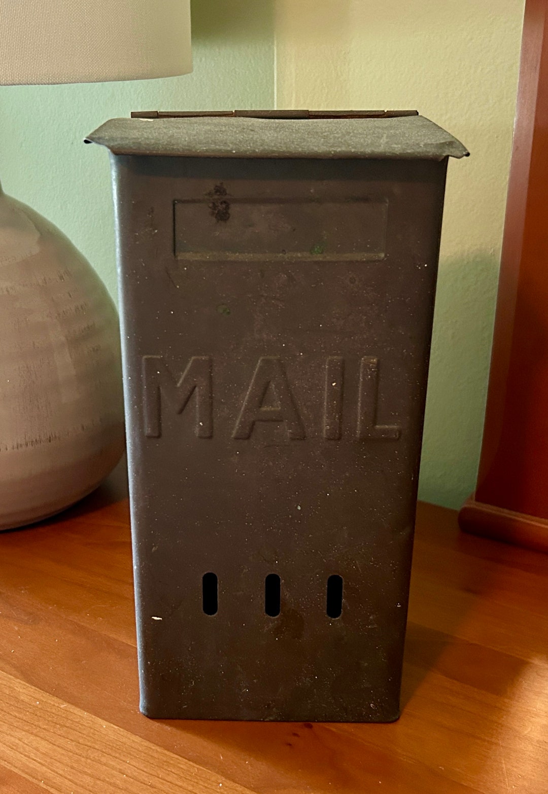 Vintage Mailbox, Mailbox, Metal Mailbox, Vintage Post Box, Post Box ...