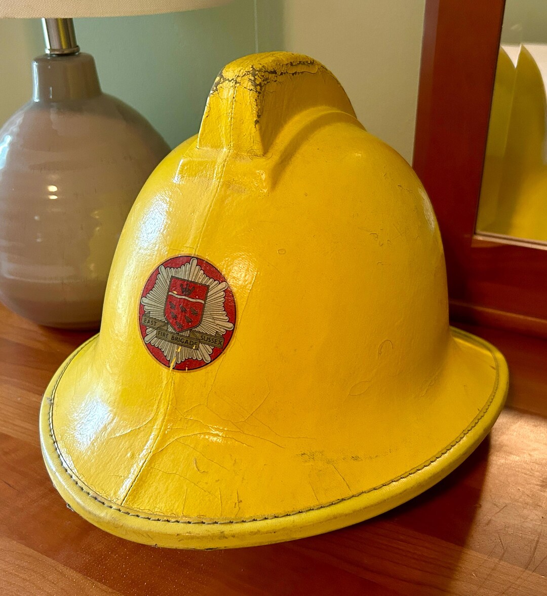 East Sussex Fire Brigade Helmet, British Fireman's Helmet, Firefighter ...