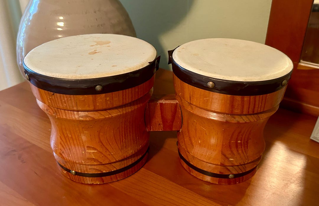 Vintage Drums, Bongo Drums, Bongo, Vintage Bongo Drums, Wood Bongo ...