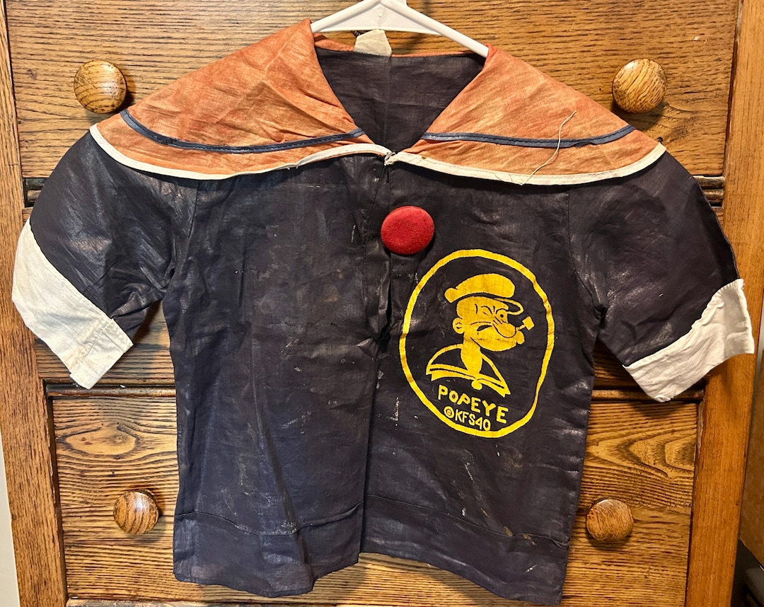 Popeye, Popeye Costume, Vintage Popeye, 1940's Cartoon, Popeye Sailor ...