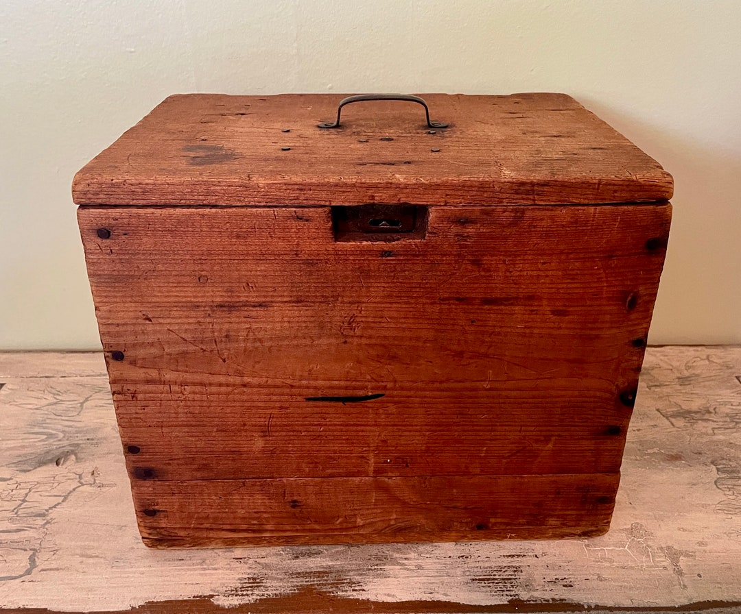 Primitive Chest, Storage Chest, Tool Chest, Tool Box, Vintage Wood ...