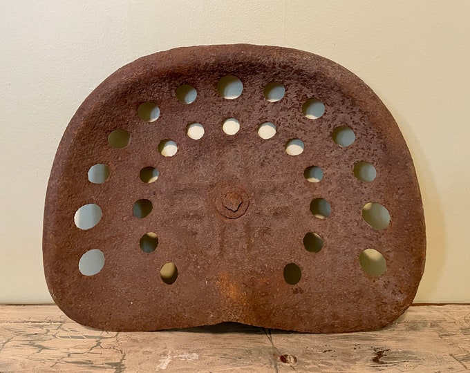 Vintage Tractor Seat, Tractor Seat, Metal Tractor Seat, Vintage Rusty ...