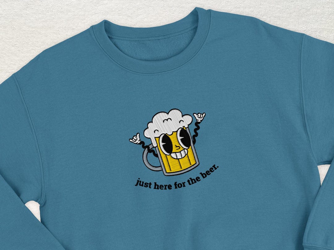 Embroidered Crewneck, Vintage Beer Sweatshirt, Oktoberfest, Custom ...
