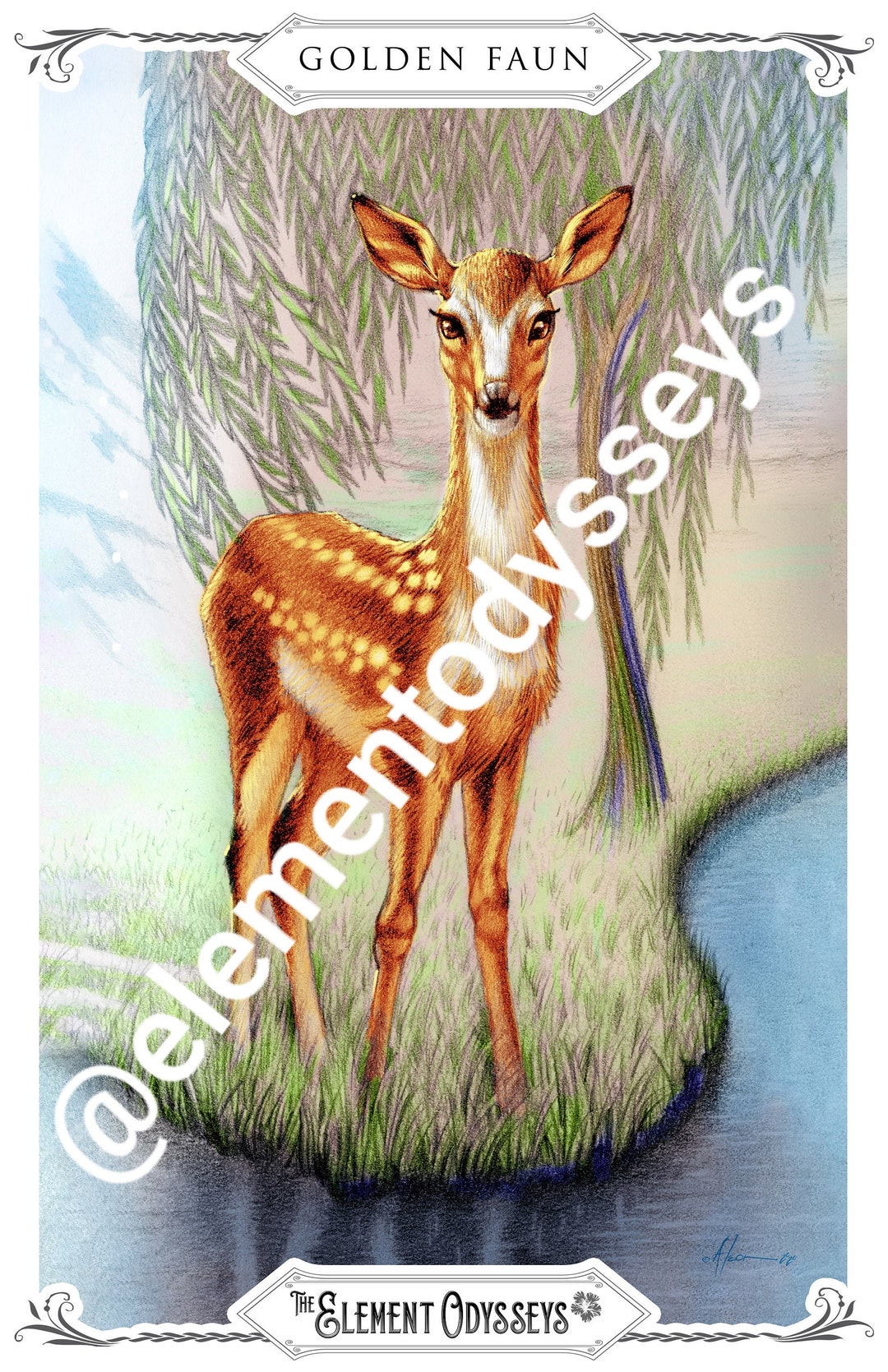 Golden Faun character Poster - Etsy