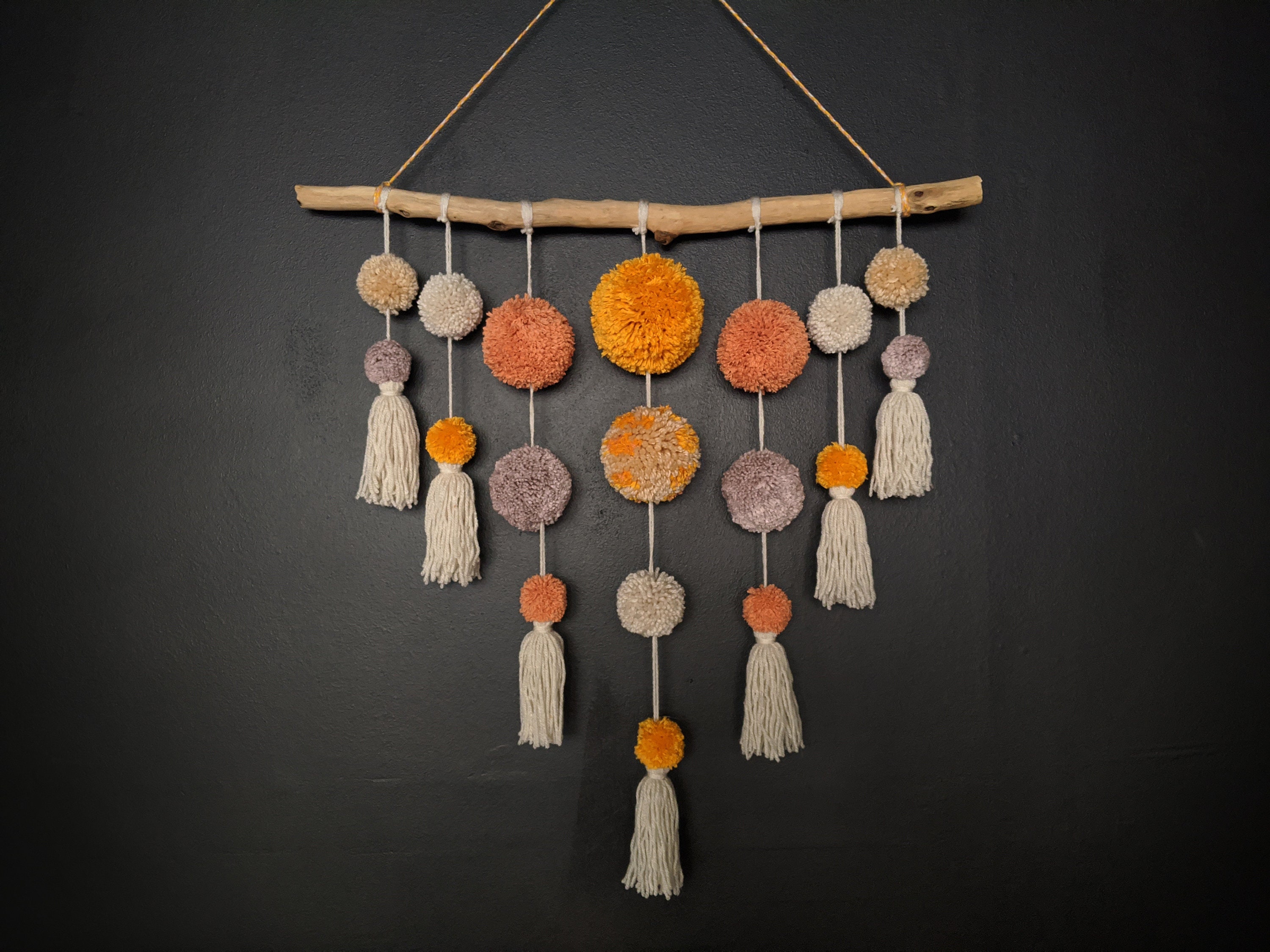 Large Neutral Pom Pom Wall Hanging FREE SHIPPING | Etsy