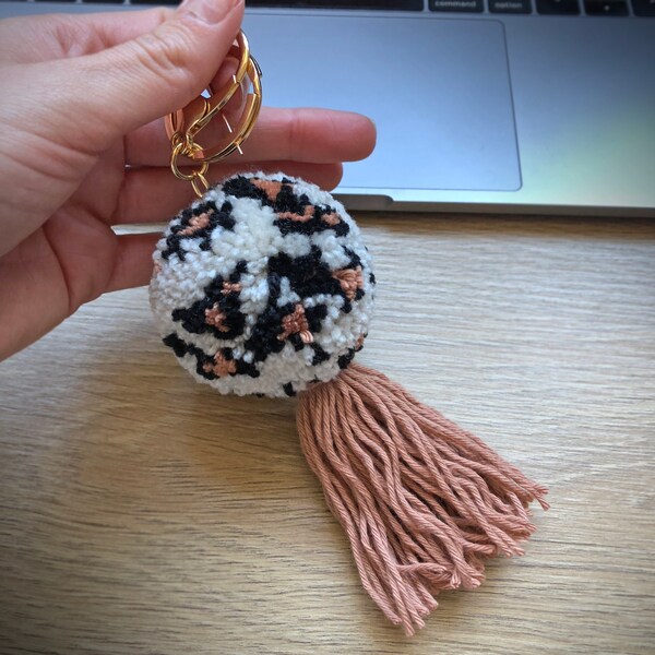 Pom Pom Keyring - Etsy Australia