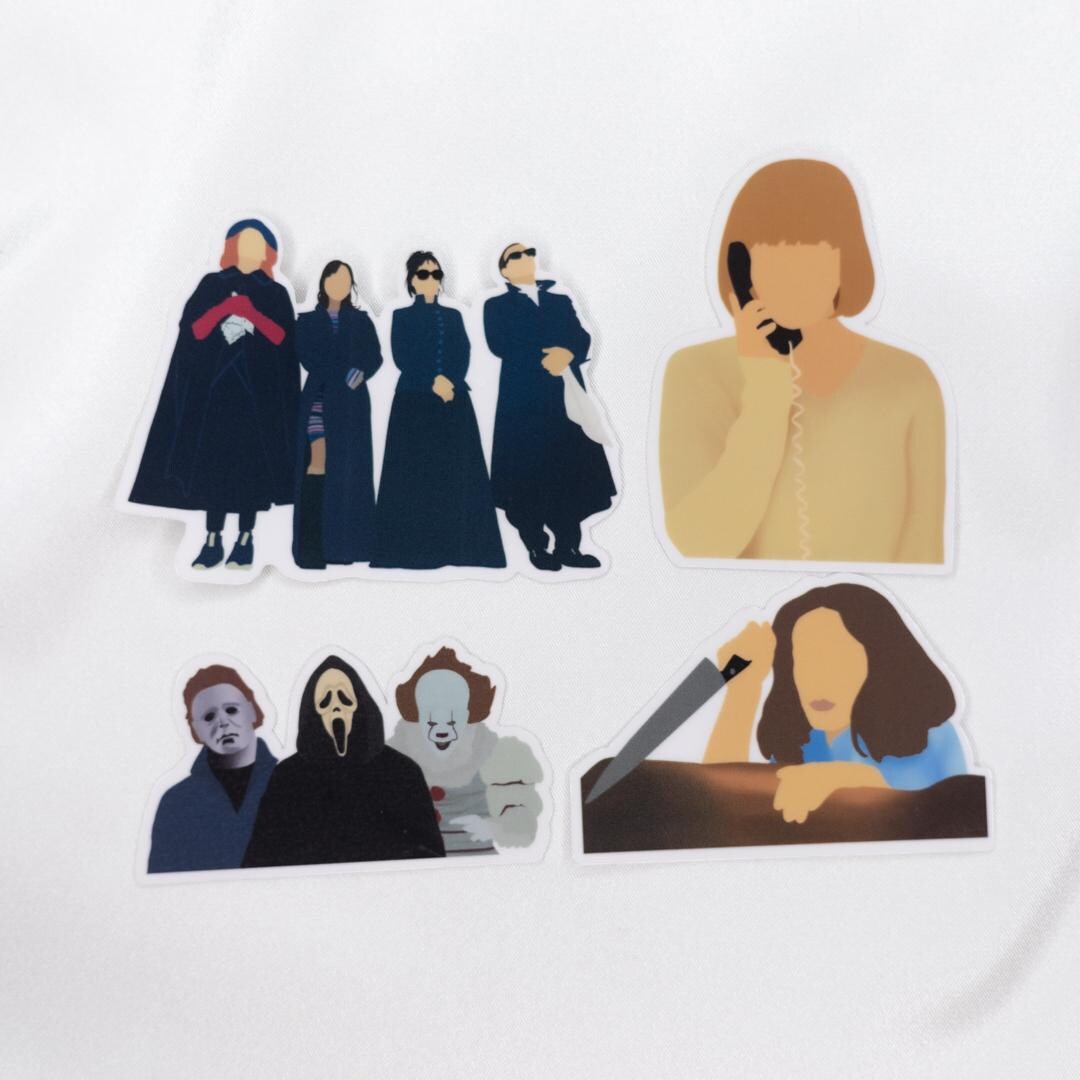 Horror Movie Character Stickers - Etsy