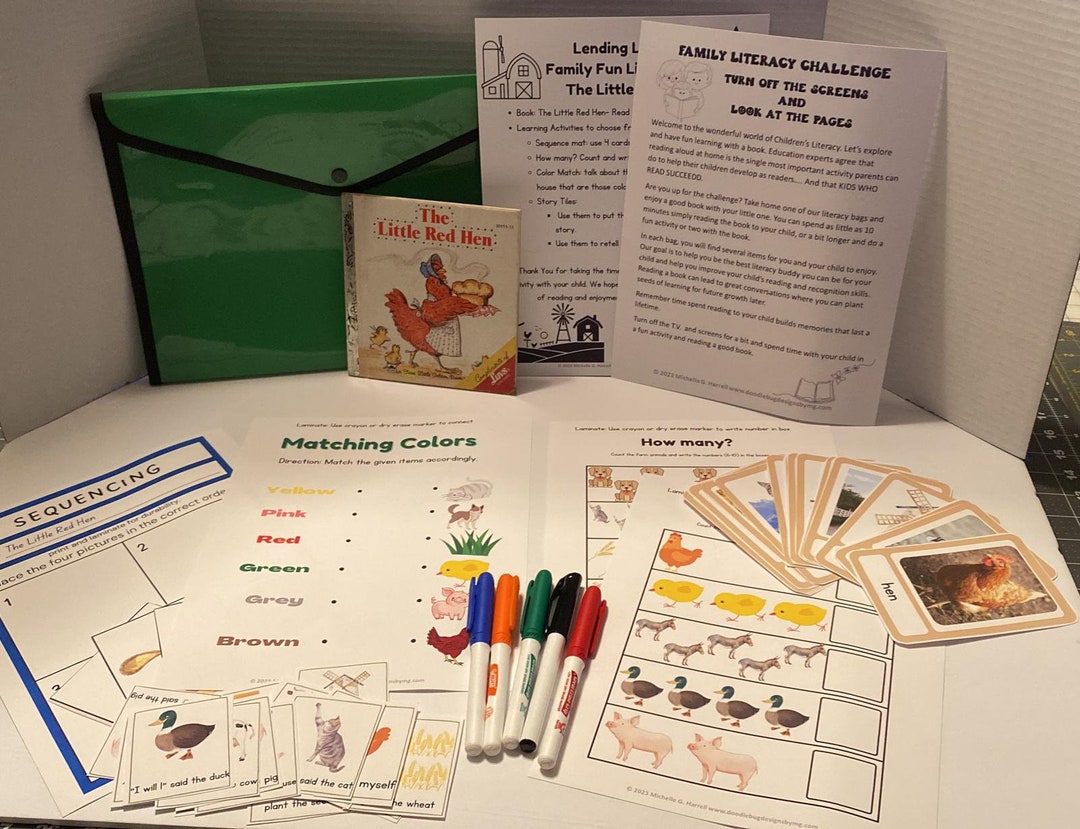 The Little Red Hen, Lending Library, Literacy Bag, Centers, Small Group ...