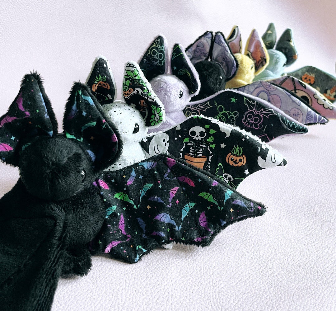 Custom Halloween Bat Plushie, Bat Plush, Choose Your Colour, Fabric and ...