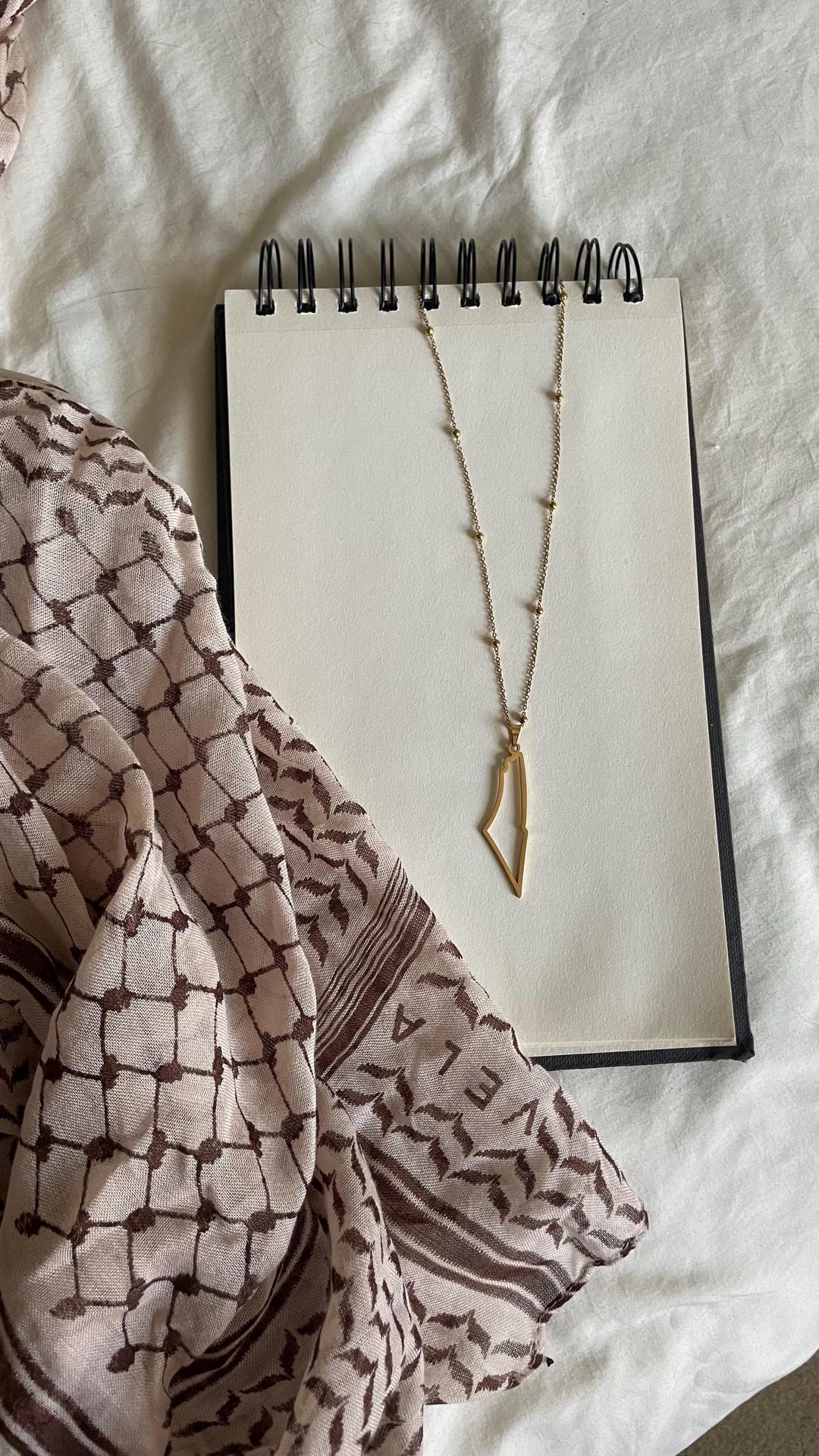 Palestine Necklace- Gold Plated Stainless Steel Pendant, Free Palestine ...