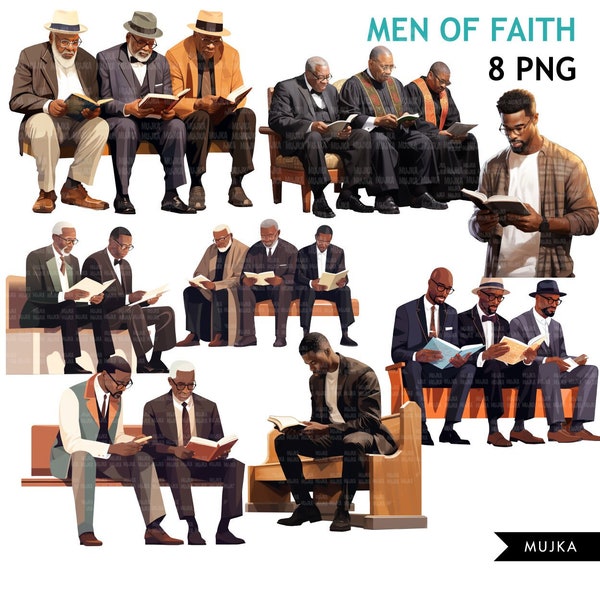 Black Men in Church Clipart - Etsy