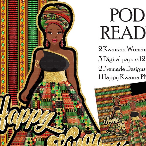 Kwanzaa Png Black Woman Png Kwanzaa Digital Papers - Etsy Canada