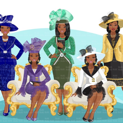 Church Ladies Clipart Praying Sisters Sublimation Designs - Etsy