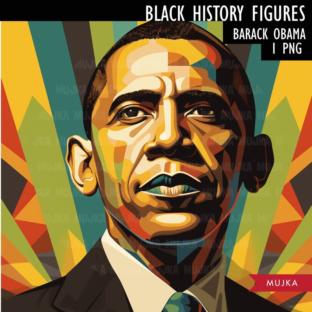 Black History PNG, Barack Obama Poster, Black History Cards, Printable ...