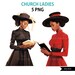 Praying Sisters PNG Clipart, Church Hat, Church Ladies, Religious Black ...