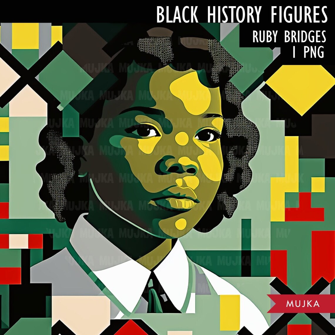 Black History PNG, Ruby Bridges Poster, Black History Cards, Printable ...