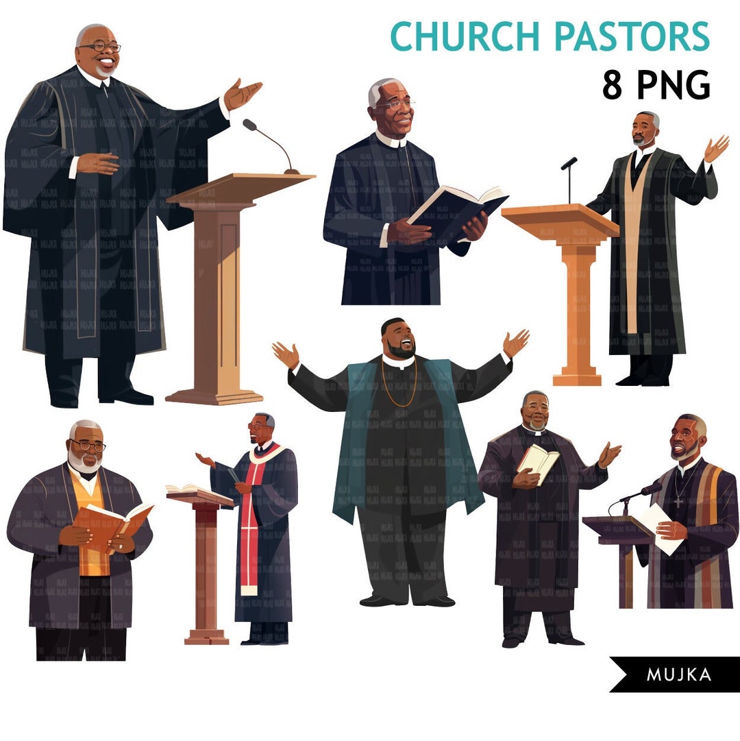 Pastor PNG, Preacher Clipart, Bible Reading, Senior Religious Black Man ...