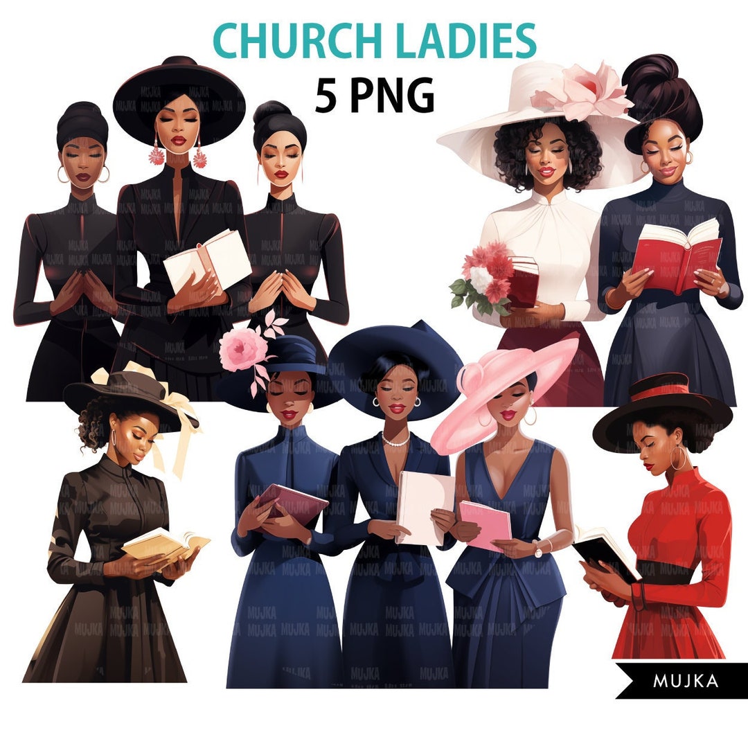Praying Sisters PNG Clipart, Church Hat, Church Ladies, Religious Black ...