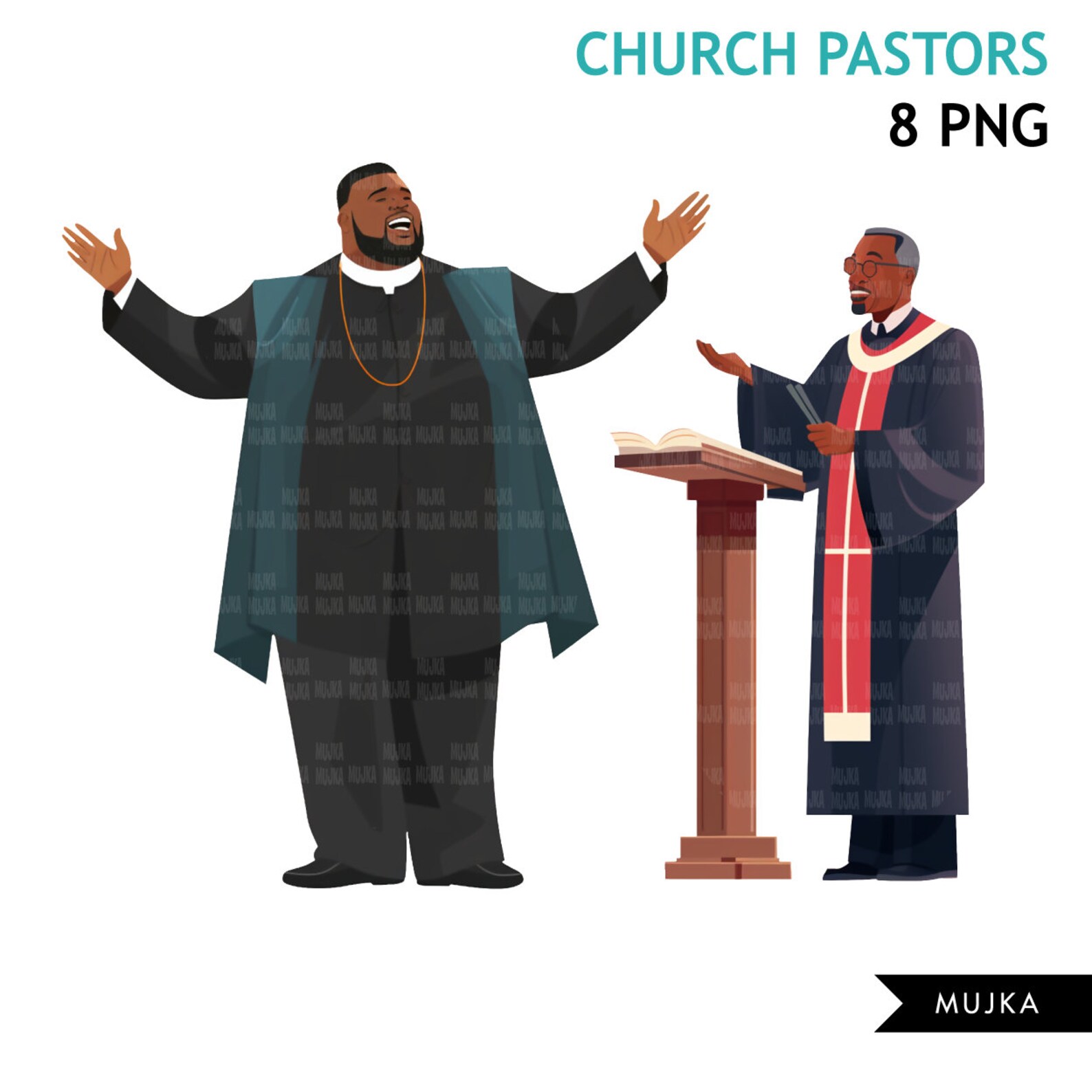 Pastor PNG, Preacher Clipart, Bible Reading, Senior Religious Black Man ...