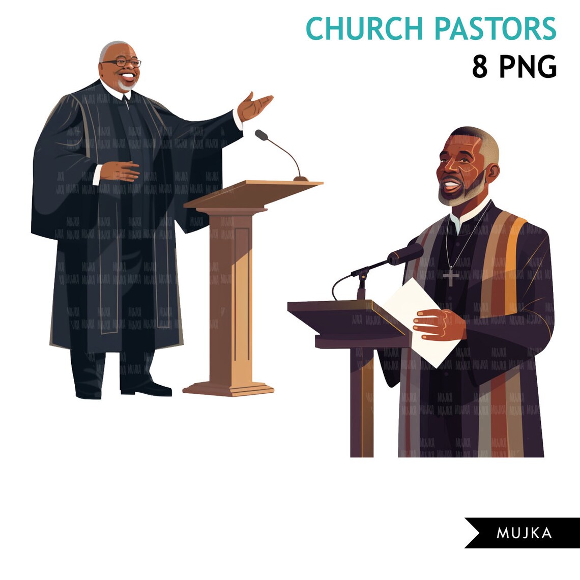 Pastor PNG, Preacher Clipart, Bible Reading, Senior Religious Black Man ...