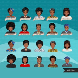 Black History Clipart, Black Woman, Social Justice, Rosa Parks, Harriet ...
