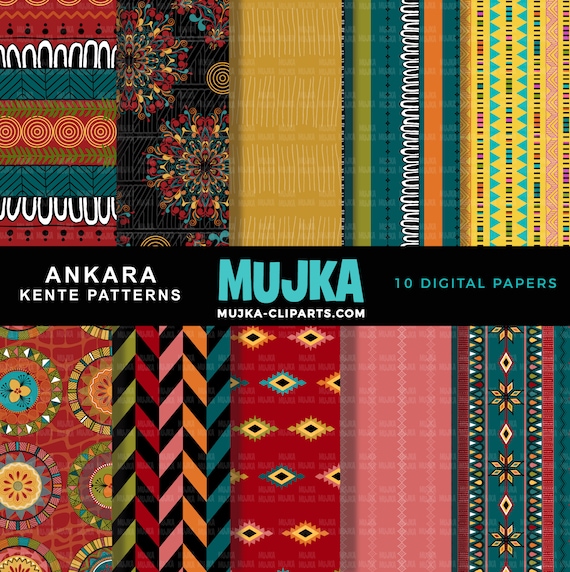 African Digital Papers African Patterns Ankara Kente Wax - Etsy