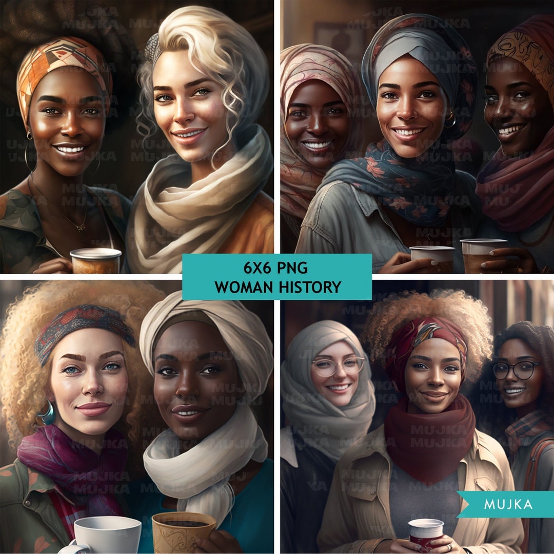 Woman History Month Posters, Diverse Woman History Png, Black Woman ...