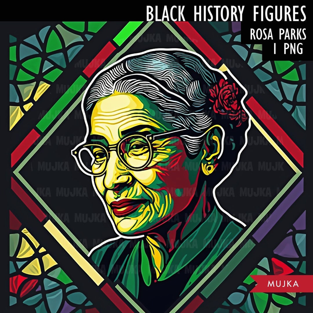 Black History PNG, Rosa Parks Poster, Black History Cards, Printable ...