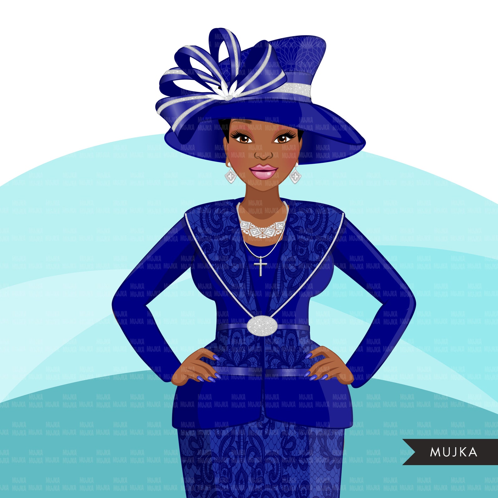 Church Clipart, Church Ladies Png, Faith Clipart, Black Woman Graphics ...