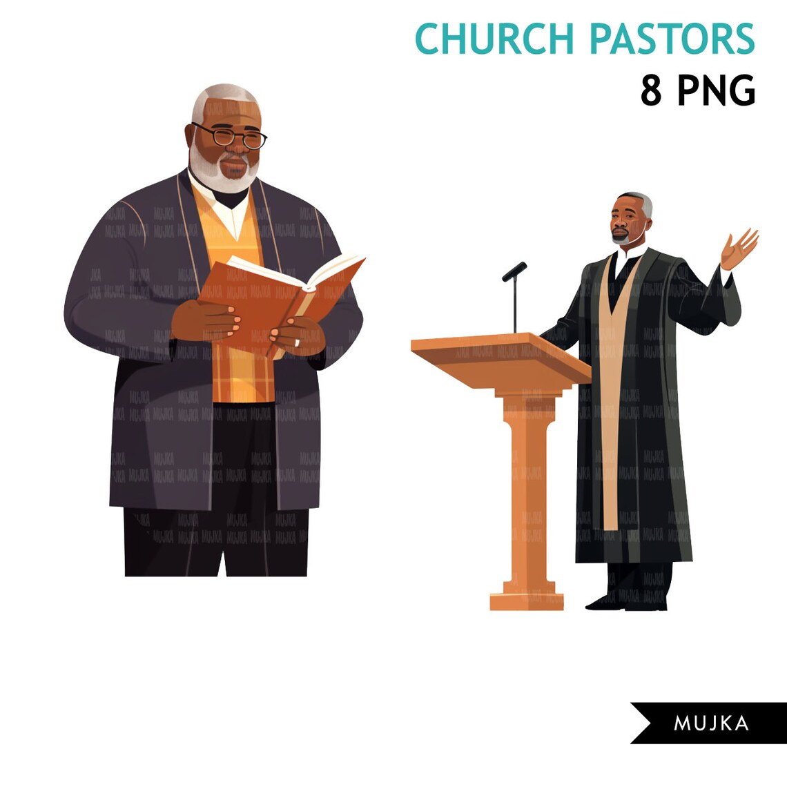 Pastor PNG, Preacher Clipart, Bible Reading, Senior Religious Black Man ...