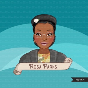 Black History Clipart, Black Woman, Social Justice, Rosa Parks, Harriet ...