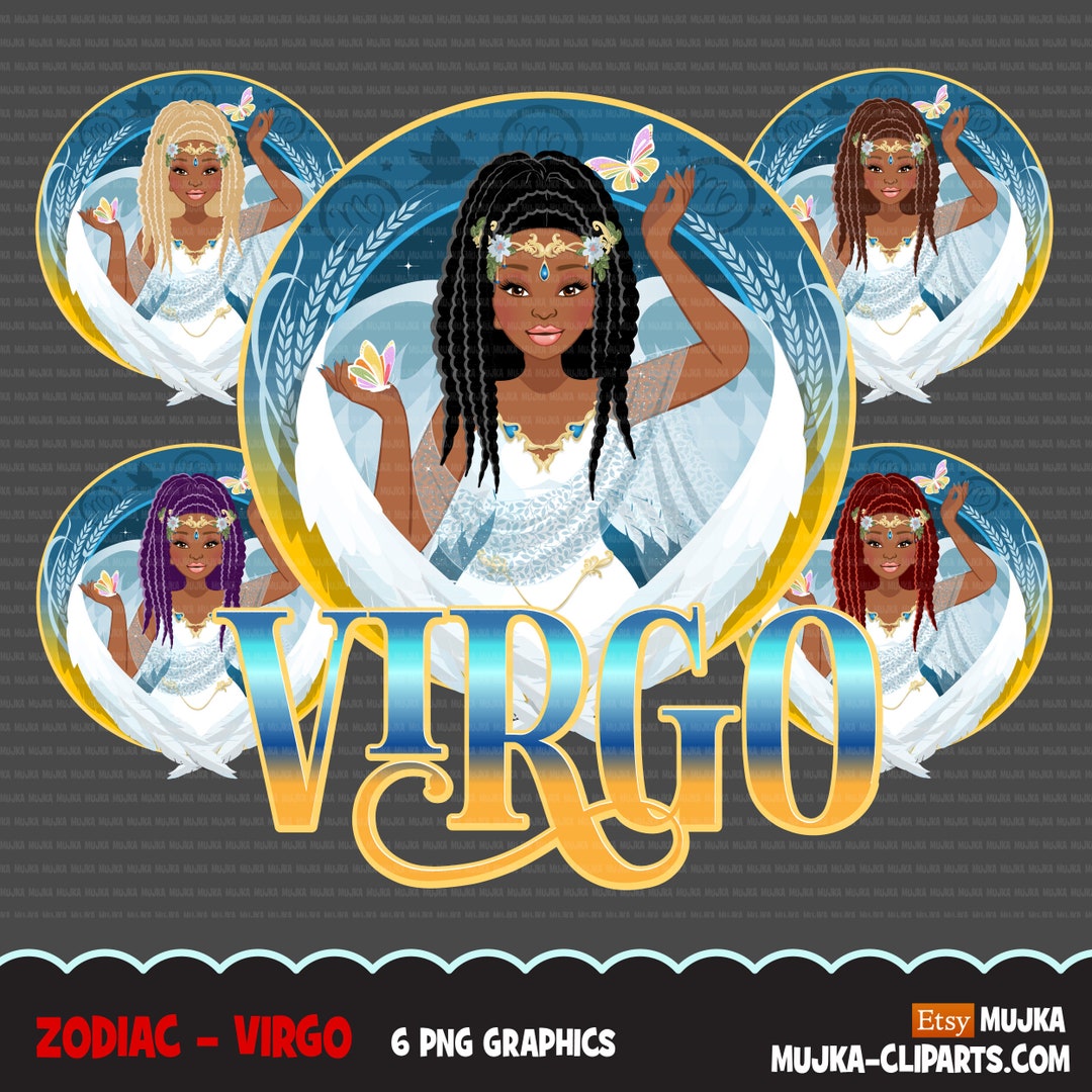 Zodiac Virgo Clipart, Png Digital Download, Sublimation Graphics for ...