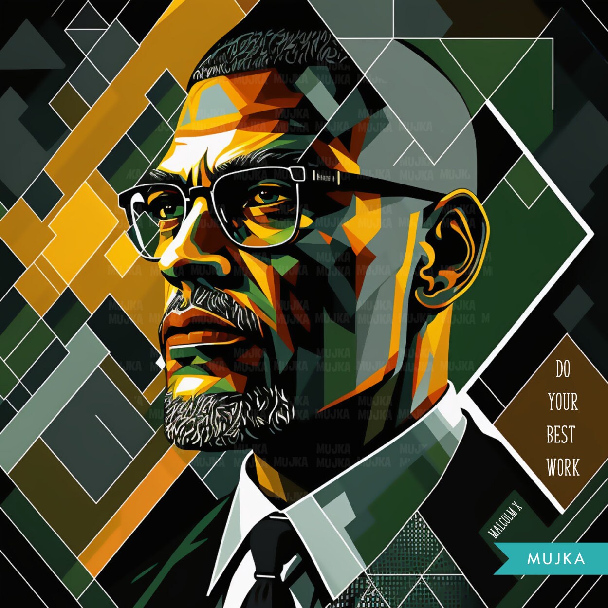 Black History PNG, Malcolm X Png, Black History Art Card, Black History ...