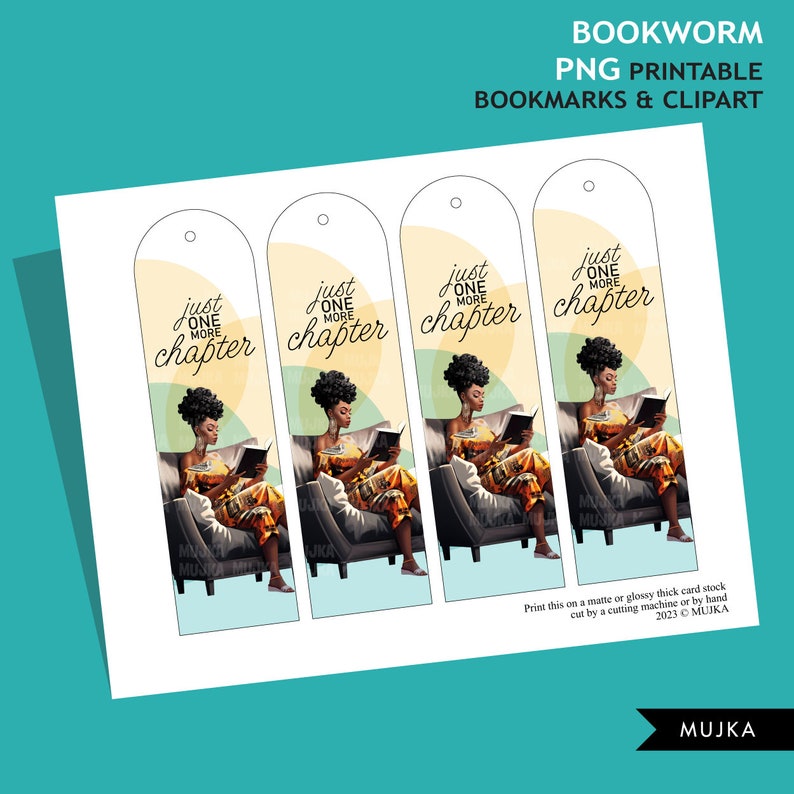 Bookworm Png, Printable Bookmarks, Black Woman Reading Png, Bookworm ...