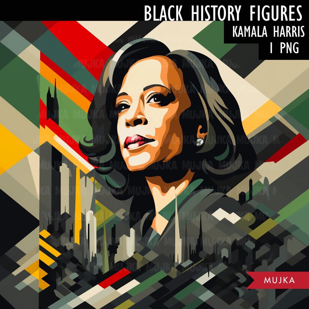 Black History PNG, Kamala Harris Poster, Black History Cards, Printable ...
