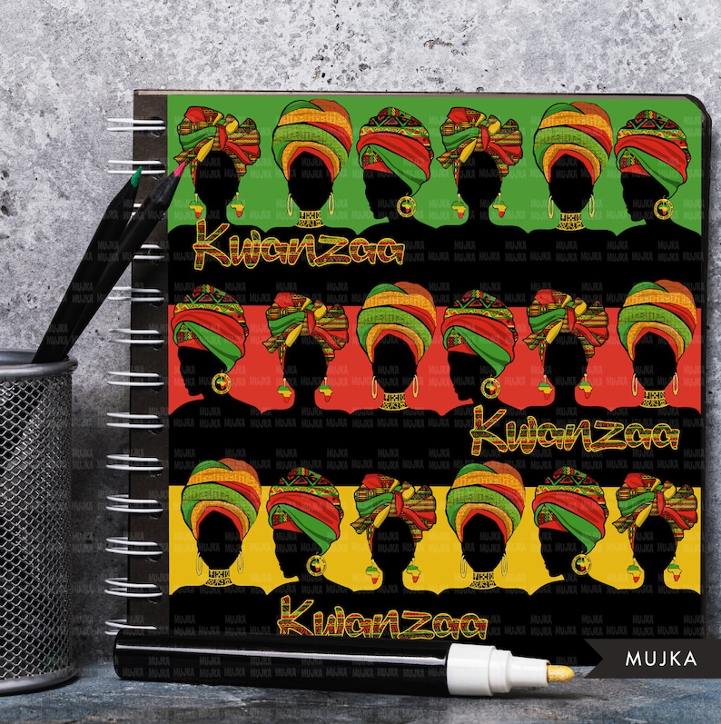 Kwanzaa Digital Papers Juneteenth Backgrounds Black History | Etsy