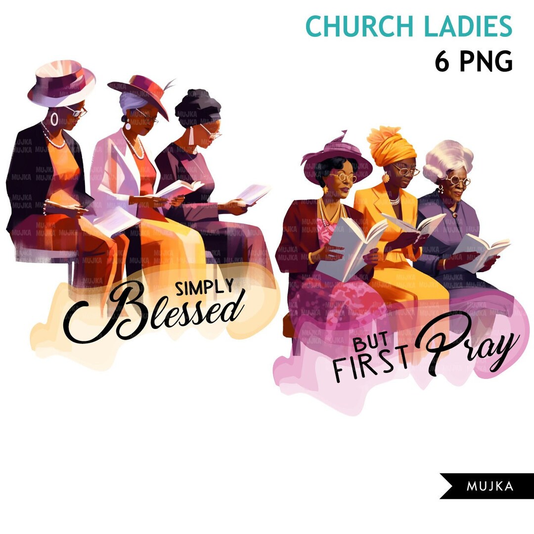 Praying Sisters PNG Clipart, Church Hat, Church Ladies, Religious Black ...