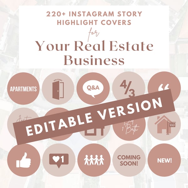 Real Estate Highlight Covers - Etsy