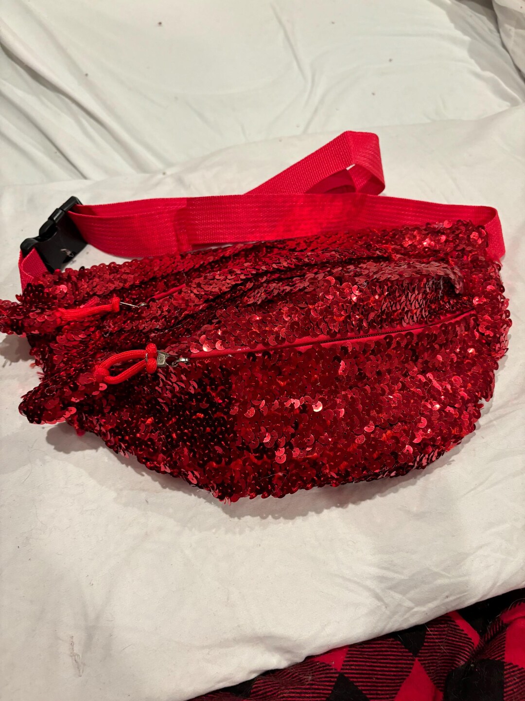 Red Sequin Sling Bag - Etsy