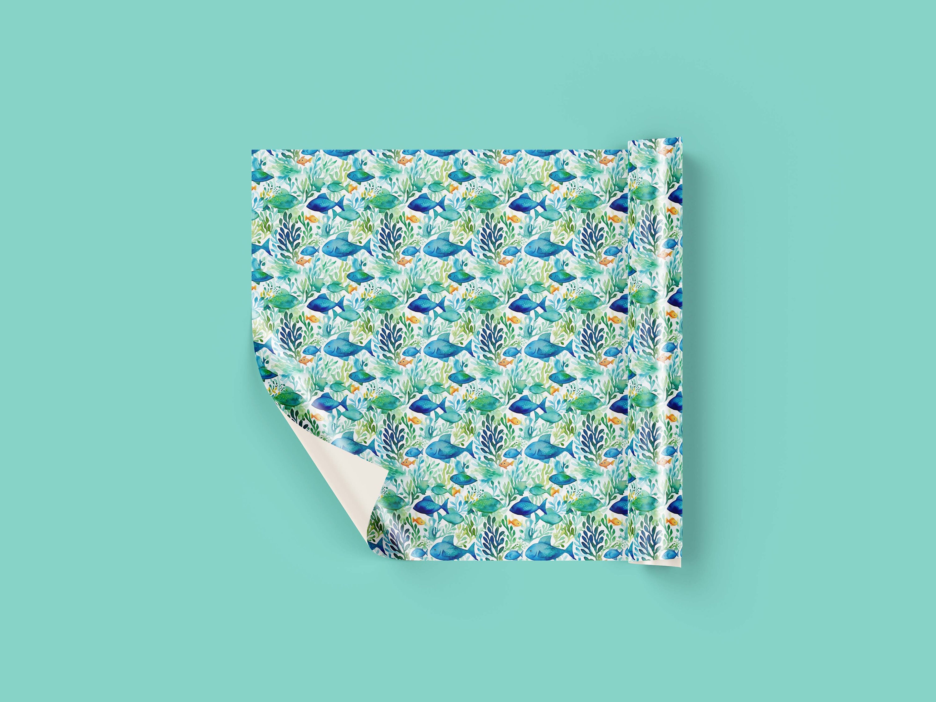 Ocean Watercolor Ocean Digital Paper Ocean Printable Paper Colorful ...