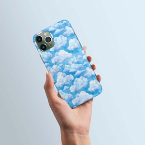 Blue Sky Watercolor Clouds Digital Paper Cloudy Sky Printable Paper ...