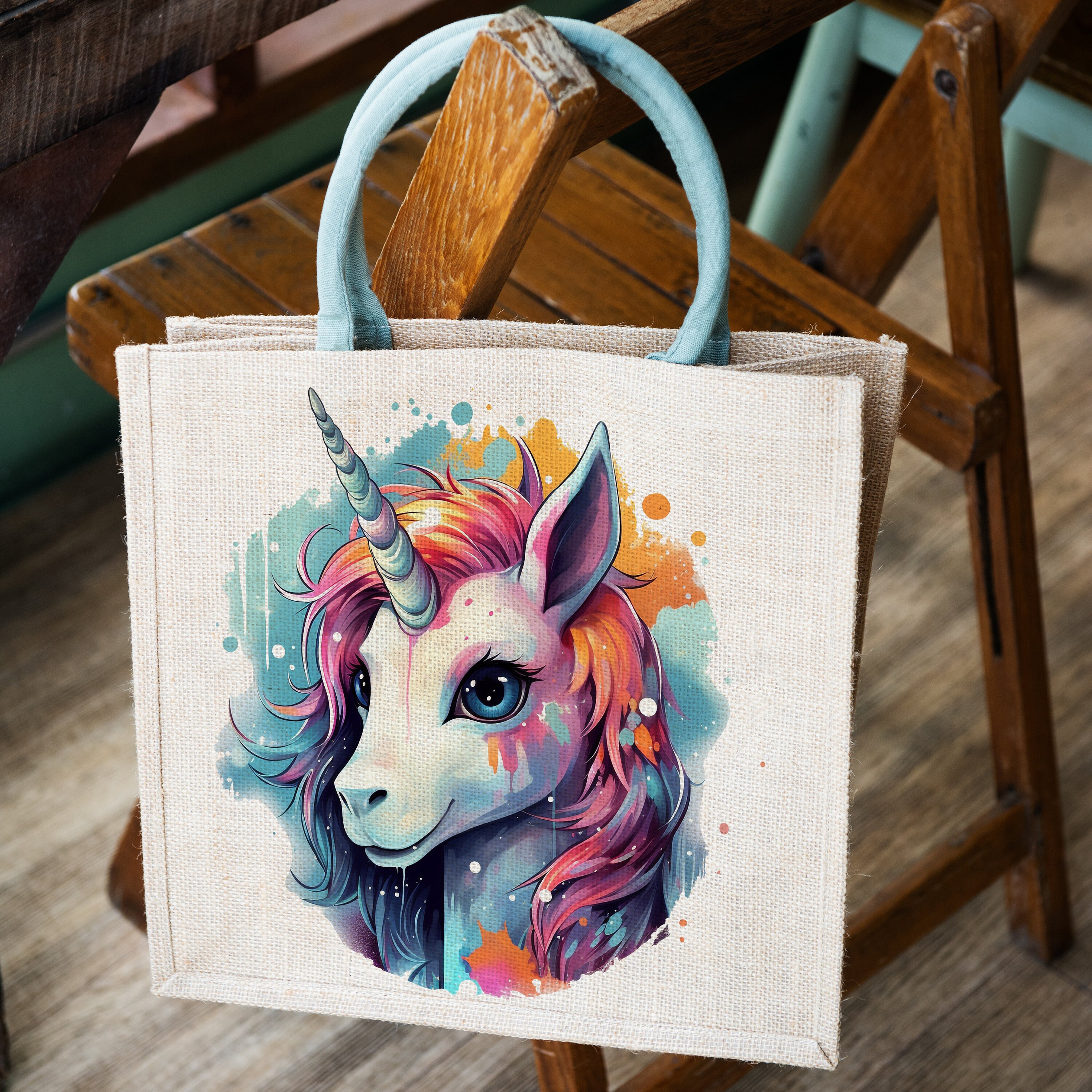 Watercolor Unicorn PNG Rainbow Unicorn Clipart Set Colorful - Etsy