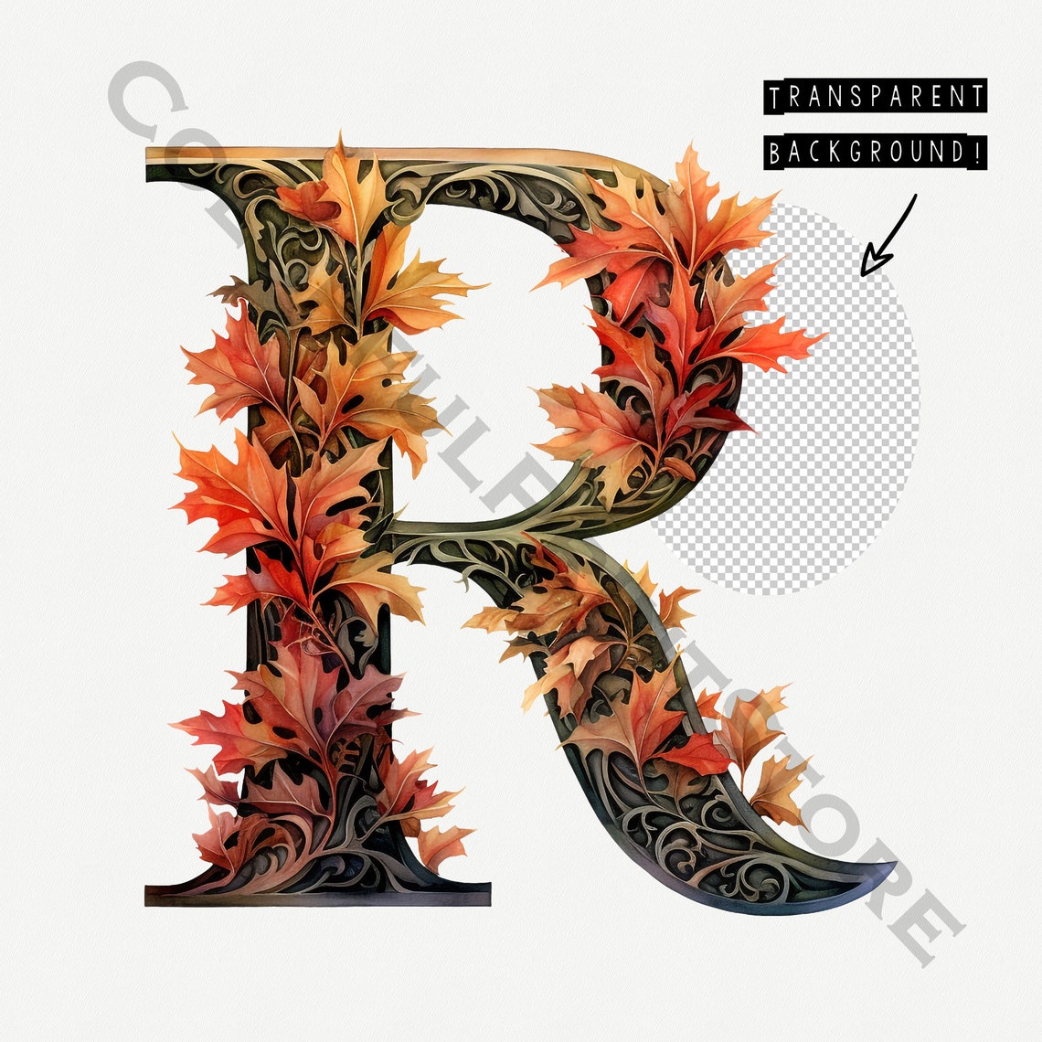 Autumn Alphabet Clip Art Autumn Lettering Autumn Letters PNG Autumn ...